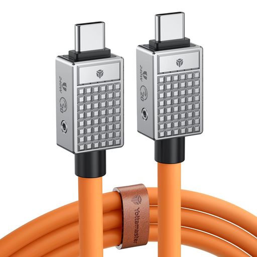 【240W USB - Cケーブル - 最速充電ケーブル】Yottamasterの240W充電器は高速充電の記録を更新し、現時点で世界で最も速い充電器になります。このUSB - CからUSB - Cへの充電ケーブルはPD/QC3.1高速充電...