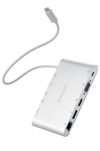 11ポートをこの1台に。薄型ノートパソコンの機能を拡張する、USB Type-C(TM)接続ドッキングステーションです。USB Power Delivery対応で、パソコンを充電しながら周辺機器を使えます。 USB Type-Cポート搭載パ...