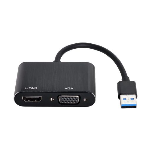 USB 3.0 2.0 - HDMI VGA HDTVアダプターケーブル外部グラフィックカード Windowsノートパソコン用 USB3.0 - HDMIおよびVGAにより、USB3.0 Windowsコンピューターまたはグラフィックカード...