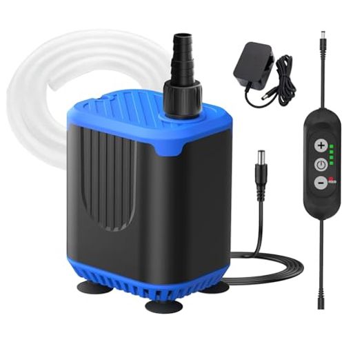 アクアリウム 【スマートコントロール】外部コントローラーをワンタッチで流量を4段階(最大800L/h)に自在コントロール、流量調節スイッチが本体に付き水中ポンプより、操作時に手を濡らす心配は不要。給餌の際は電源ボタンを5秒押すだけでポンプが...