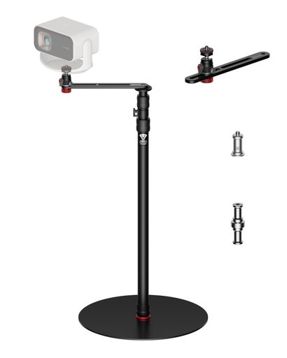 【プロジェクター専用設計】:RB-A400-PEは、0°~90°まで角度調整可能なボールヘッド(付属)を採用。通常使用時は50°の傾斜角度に対応し、切り欠き部分に合わせることで最大90°まで調整できます。天井投影や壁面投影はもちろん、ホーム...