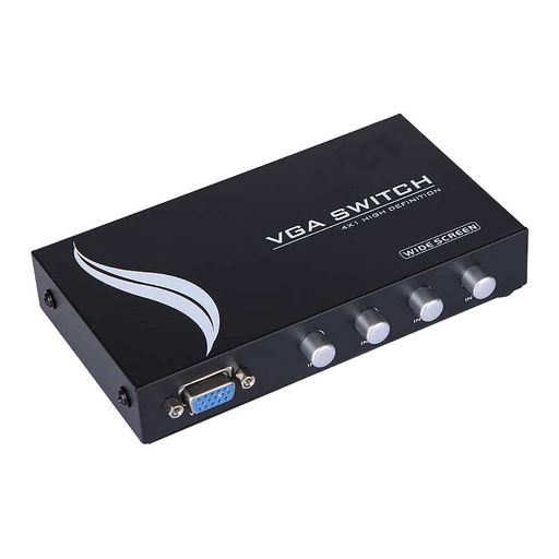 【4入力1出力/1入力4出力 双方向対応】:最大4台のVGA機器(PC、ノートパソコンなど)を1台のモニターに接続、または1台の出力信号を4台のディスプレイに切り替えて表示可能。双方向設計により、さまざまな環境で柔軟に対応します。 【ワイド...