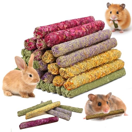 ペット用品 【かじり木】小動物が大満足の豪華噛むおもちゃセットが登場!バラ草、キンセンカ草、ワスレナグサ草を含める混合噛む棒の3種類の噛むおもちゃが用意して、高繊維が豊富で、消化を促進し、ペットの毎日の健康をサポートします! 【素材】​すべ...