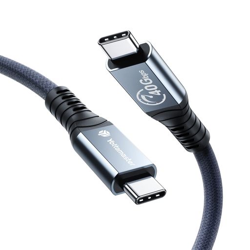 【40Gbps超速データ転送】先端のコントローラーチップ搭載され、驚きほどUSB 3.1 Gen 2(10Gbps)の4倍のスピードを実現できるUSB4ケーブル。Thunderbolt 4 (40Gbps)、Thunderbolt 3 (4...