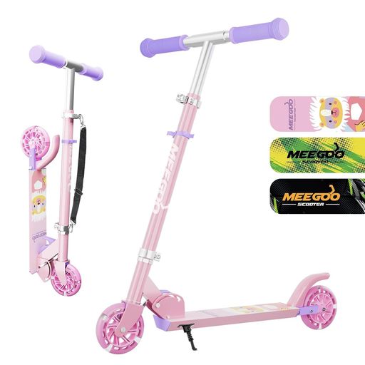 【安全でクールなタイヤ】MEEGOO2輪キックスクーターには、動きを感知すると点灯し、乗車後は消灯するモーションセンサー付きの大型120mmLEDホイールが装備されています。また、ABEC-7の高品質タイヤは、凹凸のある歩道や荒れた路面でも...