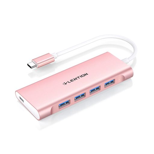 【5 in 1 機能拡張】USB3.0x4 最大5.0Gbps(理論値)/ Power Delivery(PD充電) 最大60w。4つのUSB1.1/2.0とも互換性があるUSB3.0ポートを搭載し、キーボード、マウス、USBメモリなどのU...