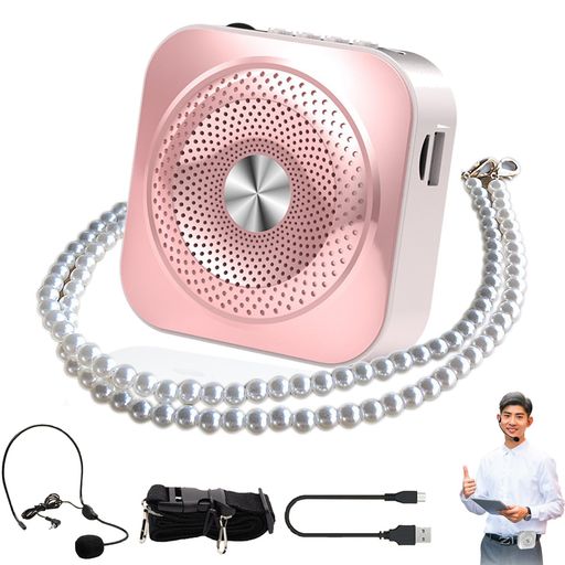 🎤【大音量&amp;防ハウリング】ハンズフリー拡声器はDSPシステム搭載でハウリングを徹底抑制。7cmの大型スピーカー、大音量、人の声をより忠実に再現します。360°全方位の音響増幅、広範囲の音響範囲で教室やホールなど広い空...