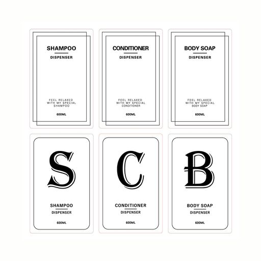 シャンプー、ボディソープ、コンディショナーの詰め替えボトルの識別用ラベルです。 貼ってはがせるステッカーなので貼り間違えても貼り直せます。 水に強い素材なのでお風呂場に最適です。 台紙のサイズは165mmx180mmです。ステッカー 1枚サ...