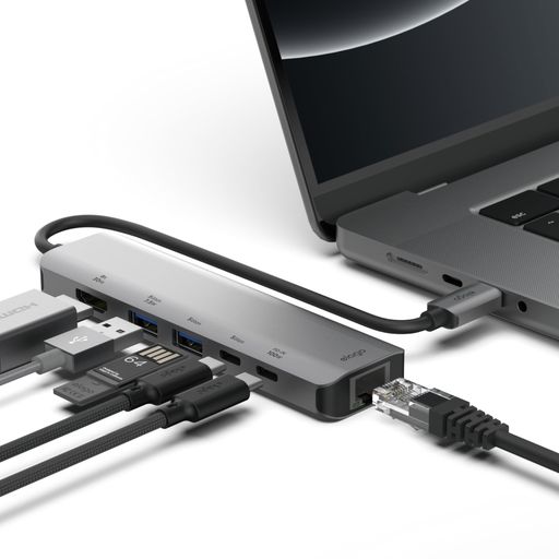 【製品仕様】...◆対応機種:USBTypeC対応デバイス各種(MacBookPro/Air/iPadPro)◆内容物:マルチハブx1個◆サイズ:約34cmx3.4cmx1.4cm◆重量:約86g◆素材:アルミニウム、ポリカーボネート 【製...