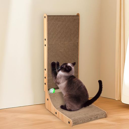 スクラッチ 【サイズ】68cmx42cmx28cm,大型サイズ、厚さ約4 .5cm。子猫でも大型猫でも、気軽に使うことができます。 【省スペース】壁面設置型なので、お部屋の空間を有効活用しながら、猫ちゃんの運動不足やストレス解消に役立ちます...
