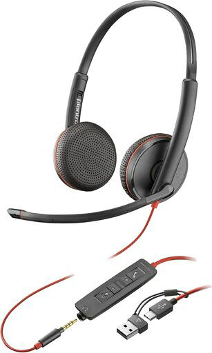 ビジネス USB-C接続と3.5mmジャックを備えた両耳ヘッドセット。 直感的なインラインコントロールで、通話の応答/終了、音量コントロール、ミュートができます。 軽量で頑丈な金属製ヘッドバンド 高品質のPCテレフォニー用のノイズキャンセリ...