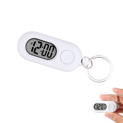 【ミニ便携デザイン】このキーホルダー 時計のサイズはわずか64*27*13mm、重量は約14グラムです。付属のキーホルダーリングと元々備わっている取り付け穴により、リュックサック、キーホルダーやベルトに簡単に取り付けることができます。ABS...