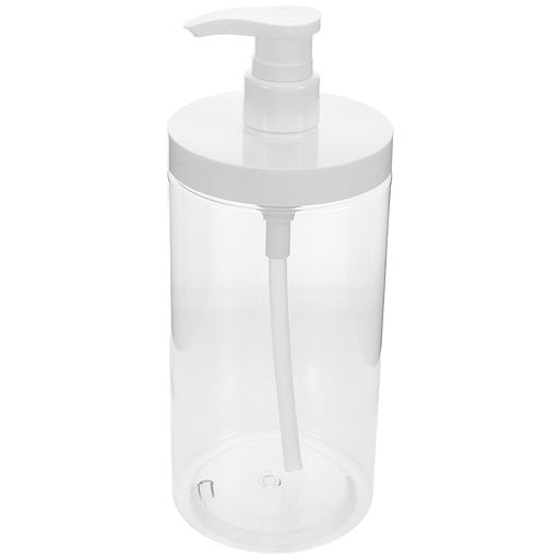 【特大サイズの大容量1000ml】サイズ:高さ約22.5cmx底径約9cm。業務用や大容量の詰め替えパウチも一度でスッキリ収まる、特大サイズの透明ポンプボトルです。 【液体・ジェル専用】本製品は泡で出るタイプではありません。シャンプー、コン...