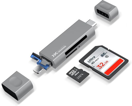 【Type-C USB 3.0 &amp; USB3.0カードリーダー 1台2役】2-in-1 カードリーダーはUSB 3.0とType-C USB 3.0コネクタを搭載し、Micro OTGまたはUSB-C OTGをサポートするコンピュー...