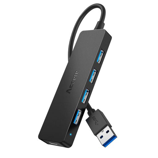 【5合1 USBハブ】一つのusb3.0ポートを4つのusb3.0ポートを拡張でき、ポート不足の悩みを解消します。キーボード、マウス、メモリ、プリンター、スマートフォンなどに接続でき、全ポート利用しても問題なく動作しています。付添USB-C...