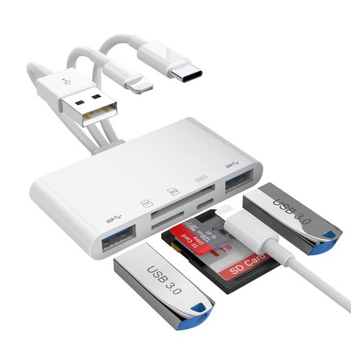 5-in-1多機能カードリーダー LBSC 5-in-1カードリーダーは、USB-A、USB-C、SD、TFカードポートを備え、スマートフォン、タブレット、PCなど幅広いデバイスに対応しています。1つのデバイスで複数のメモリカードやUSBデ...