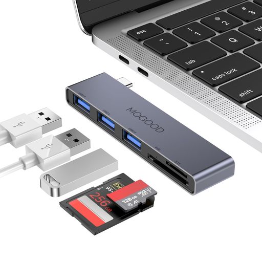 【USB Cマルチポートアダプタ】USB C 3.0ハブマルチポートアダプタです。このアダプタは、コンピュータに3つのUSB AポートとSD/TFカードリーダーを割り当てることができます。コンピュータ上のUSBポート不足の問題を豊富にし、カ...