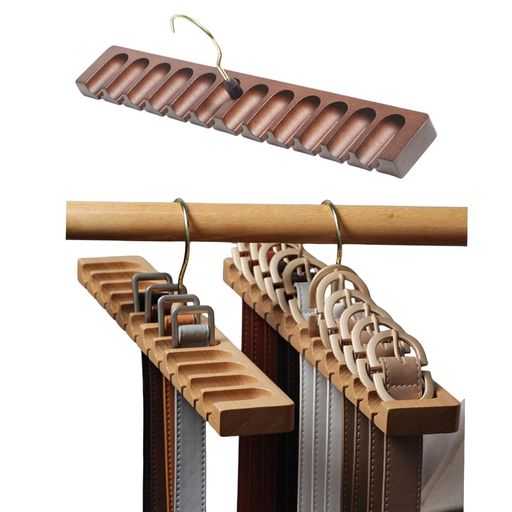 【商品の仕様】サイズ:39x5.5x2cm このベルトハンガーは、上質な天然ブナ材で制作され、丁寧に加工されているため、高級感と優れた耐久性を兼ね備えています。1.7cmのスロット設計により、簡単に取り付け・取り外しが可能。さらに、360度...