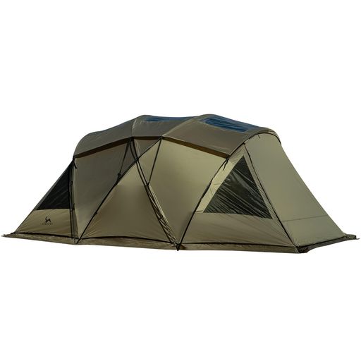 【ご注意】U型ドア専用のメッシュ/TPUドアはオプション品(別売り)です。 【高安定W型フレーム】7001アルミニウム製の軽量かつ高強度ポールを採用し、独自のW型クロス構造で組み上げています。この設計は風圧や積雪時の荷重を面で受け止めて分散...