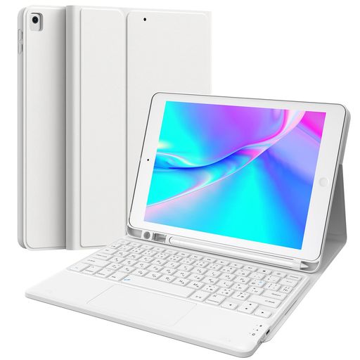 【タッチパッド付き&amp;日本語配列キーボード】このipad 10.2/ 10.5対応キーボードケースはiPadOS での作業方法を広げるトラックパッドジェスチャを使って、さらにiPadをより快適に使用します。ドキュメントの編集、アプリを...