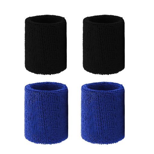 【製品仕様】セットには4個のリストバンドが含まれており、各サイズは10*8cmです。(ブラック/ブルー/ピンク/パープル) 【高品質素材】リストバンド高品質なコットン素材を使用しており、高い吸汗性と伸縮性を持ち、通気性も良いため、スポーツ時...