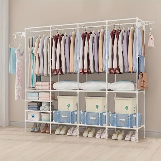 【高品質の材料】ハンガーラック 頑丈 は厚いパイプとマット塗装を採用し、多層鋼材を流し込み一体成型しています、丈夫で頑丈で変形しにくいです。予想以上に頑丈で耐久性があります。防錆性・耐熱性・耐油性に優れる頑丈なスチール製ポール、さらなる安定...