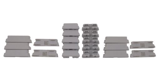 平面キャップ(約):29x12x10mm 右斜め用(45度)キャップ:43x12x5mm 左斜め用(45度)キャップ:43x12x5mm 本体重量(約):1g(正面・右斜め用・左斜め用:1個当たり)