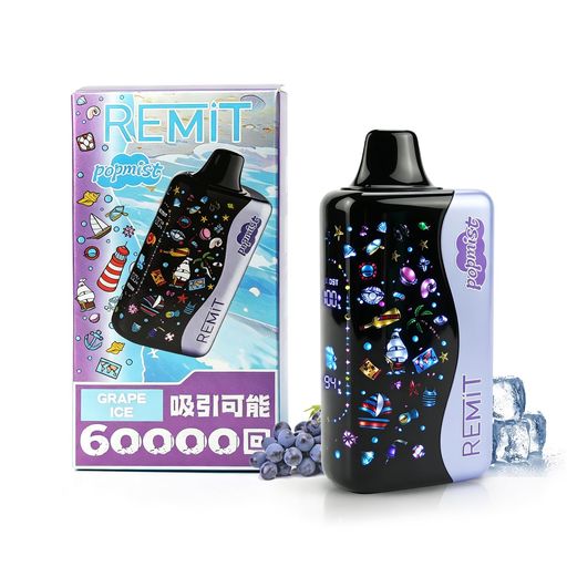 【60000回吸引&amp;長寿命バッテリー】Remit POPMIST電子タバコ 本体は、1台で約60,000回の吸引目安を実現した大容量ベイプです。850mAhのバッテリーを内蔵し、Type-Cポートによる急速充電にも対応。リキッド補充...
