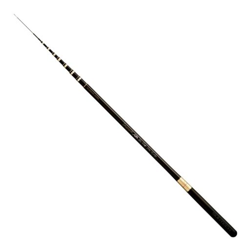 品名:KANAME AR H 37F 全長:3.7m●仕舞寸法:58.5cm●継数:8本 自重:50g●カーボン含有率:99% 先径:0.75mm / 元径:19.4mm 適合ハリス ナイロン(号):0.1~0.8号