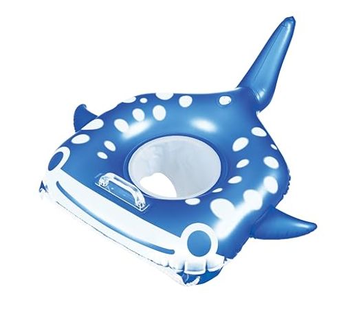 幼児向けの座れる浮輪。人気のジンベイザメを模した浮輪
