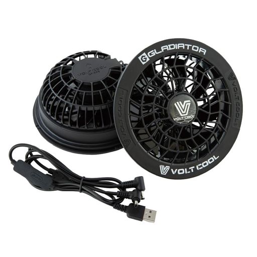 GLADIATOR VOLTCOOL空調ウェア用に開発された空調ファンセット ●セット内容:ファンx2個、ファンケーブルx1本、取扱説明書、保証書 ●送風量は毎秒約47L ●対応バッテリー満充電時で約7時間連続稼働 ●スイッチはON・OFF...