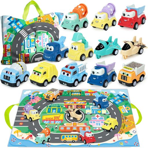 【ミニカー 12台セット】この建設車両おもちゃセットには、ショベルカー、ブルドーザー、ダンプトラック、クレーン台、タンク車など12個のリアルに再現された建設車両が付いてきます。お友達と一緒に、または一人でいろいろな役を演じて楽しく遊ぶことが...