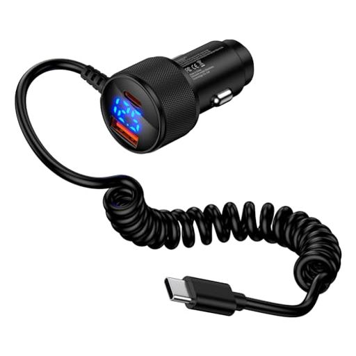 【3口独立出力設計】車載充電器はType-C(30W)x2ポートとQC3.0(18W)ポートを搭載し、3台のデバイスを同時に独立出力で急速充電できます。通勤途中やドライブ中に、スマホ、タブレットなど複数の機器を一緒に充電でき、忙しい日常にお...