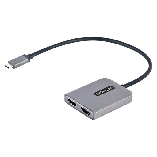 マルチモニター構成:DSC対応USB-C DP 1.4 ホストデバイスから最大2台の4K60Hzディスプレイに接続可能なUSB Type-C - デュアル HDMI MSTハブ/分配機。USB給電。HDR、2ch HDMIオーディオ、HDC...