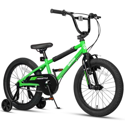 ストリート 【子供のためにディザインされたBMX】乗り練習中にお子様がチェーンやフレームに怪我をすることを防ぐために、チェーンカバーやトップチューブクッション、前後輪軸部ネジ保護キャップが装備している。 【前後輪ブレーキ付きBMX】お子様に...