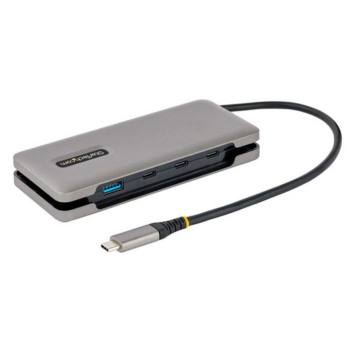 ハイパフォーマンス:USBポート4口(3x USB-C &amp; 1x USB-A)を搭載したバスパワー対応USB 3.2 Gen2 10Gbpsハブ。USBホスト側から供給される電力は最大15Wで、接続されるすべてのデバイスで共有 コン...