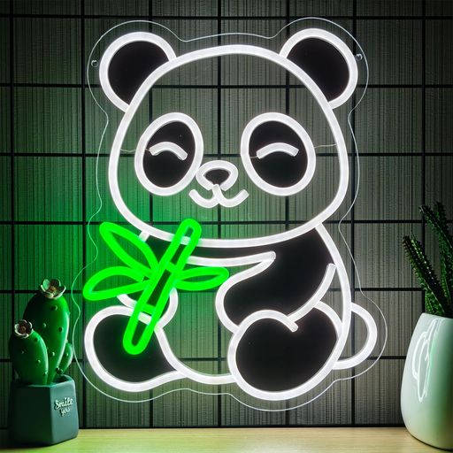 【安全で信頼性が高い】パンダネオンサインは高品質ABSプラスチックとLEDシリコンチューブから巧みに作られ、ネオン管は柔らかくて信頼性が高く、丈夫で割れにくいです、ガラスの破損や危険物漏れのリスクはありません、5V低電圧で動作するため、過熱...
