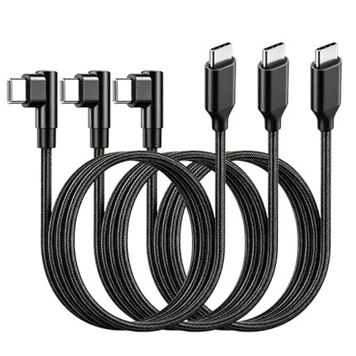 【L字型設計】USB C to Cケーブル(USB2.0)は革新的なL字型、両方とも90度を設計します。L字なので何かと取り回しがよく、配線周りもスッキリして、横向きにゲームしても仰向けでお腹にスマホを置いても大丈夫! (ご注意!モニタや映...