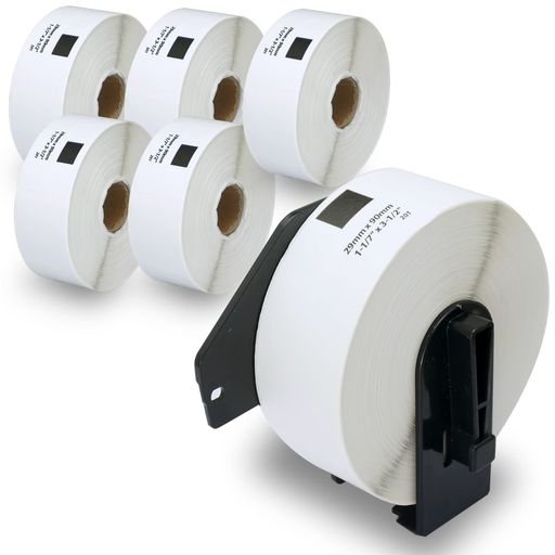 ✷【詳細】色:白(黒文字)。幅--29mm 長さ--90mm。数量:感熱紙*6、ホルダー*1。2400 枚。[ 互換型番 ]: Brother ブラザー工業 宛名ラベル DK-1201 ✷【対応機種】QL-800、QL-820NWB、QL-...