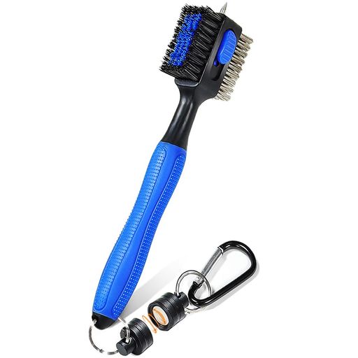 セット内容:ゴルフクラブブラシ 清潔用1個セット カラー:ブルー サイズ:長さ17.7CM (強力なマグネットクラスプを採用)コースに出ている合間にも必要に応じて掃除できるので便利です。 このゴルフブラシはスチールワイヤーとナイロンの両面で...