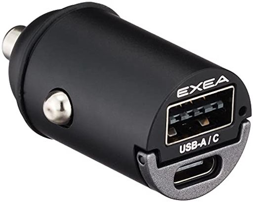 純正ソケットに納まる超コンパクトUSB-A &amp; USB-Cチャージャー 充電ケーブルと共に本体が抜けるのを防ぐシリコーンリング付き USB-Aは自動判別のリバーシブルポート、USB-CはPD30W対応
