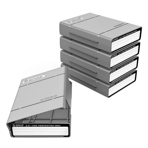【3.5インチ収納】3.5インチ内蔵ハードディスクを1台まで収納可能な保管ケースです。5点セット販売しますので、多くHDDを持っている人に最適です。ロック式デザイン、手軽にHDDを取り替えます。 【良質な原料】このケースは高品質のPP材料を...