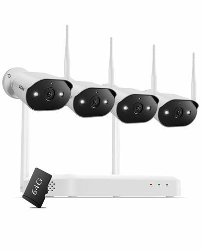 【最新Wi-Fi 6技術で超高速・安定接続】このZOSI WIFI 6監視カメラシステムは最先端のWIFI 6技術ーを採用しており、複数台のカメラを同時接続してもラグなし! 映像の途切れを軽減し、スマホやPCからスムーズにライブ映像を確認で...