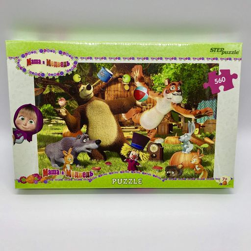 パズル560 Masha and the Bear、漫画、パズル、子供のおもちゃ、好きな漫画のキャラクター、プレハブのブロック、おもちゃ、パズル、パズル