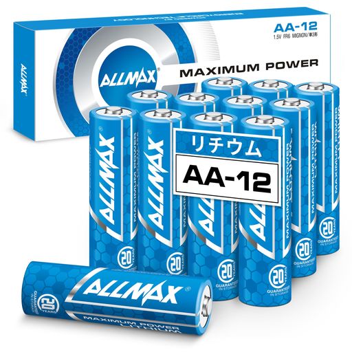 星(塗り潰し) 最大パワー – Allmax AA Maximum Power 充電不可リチウム電池は、最高品質の部品と EnergyCircle テクノロジーを使用して製造された超高性能バッテリーで、高消費電力デバイスに妥協のない最大パワ...