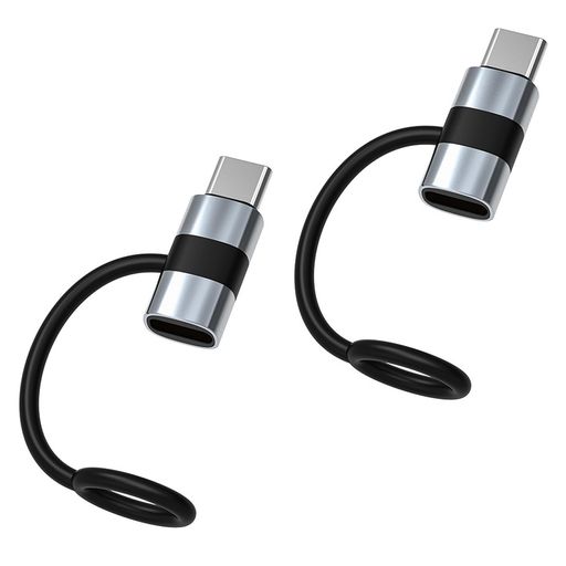 【PD高速充電 &amp; スマート電流制御】C公右向き矢印Lightning母 / Lightning公右向き矢印Type-C母の2種類の変換アダプターを用意。最新スマートチップ搭載で接続デバイスを自動識別、最適な電圧/電流をリアルタイム...