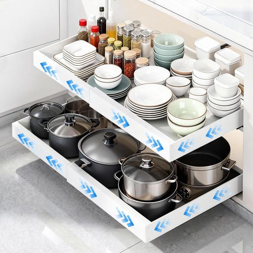 クリーニング用品 幅伸縮設計 あらゆる戸棚にフィット: 幅を 32cm から 53cm まで自由に調整でき、ご家庭の様々なサイズの戸棚にぴったり設置可能です。鍋、調味料、キッチンツールなどをまとめて整理でき、キッチンの散らかりを解消する戸棚...