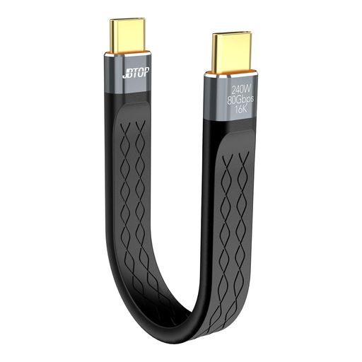 【80Gbpsのデータ転送率】この短いサンダーボルト5ケーブルはUSB4(40Gbpsの帯域幅)より4倍速い80Gbpsの双方向データ転送を提供します。Plug and Play.音楽、映画、またはテレビ番組のシーズン全体を数秒でコピーしま...