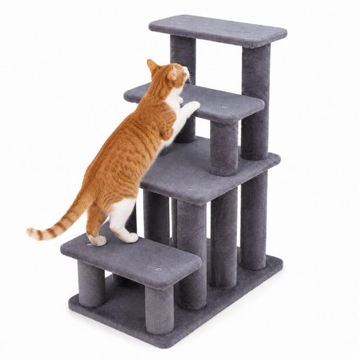 爬架 【ペットの高い場所への昇り降りをサポートし、ジャンプの負担を軽減】 シニア猫や小型犬、足腰の弱いペットのために設計された階段式構造で、ソファやベッドなど高さのある場所への昇り降りをやさしくサポートします。直接飛び乗ったり飛び降りたりす...