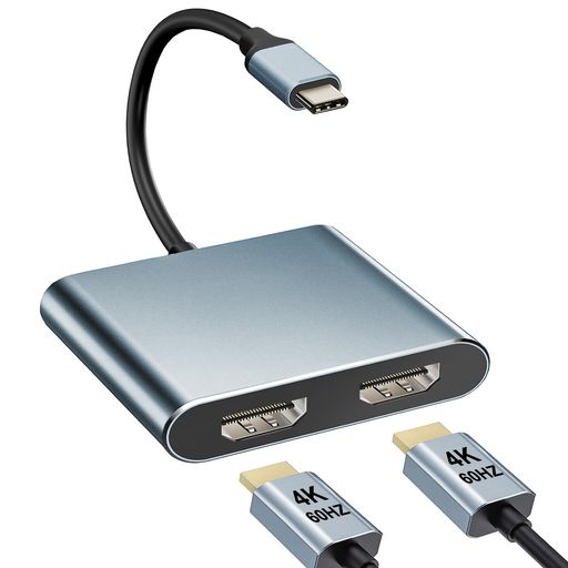 💻【USB CデュアルHDMI変換アダプタ】ノートPCでの作業中、「画面が小さい」「タブが重なって見づらい」と感じたことはありませんか?USB-C HDMIマルチディスプレイアダプタは、パソコンのUSB Type-Cポートか...